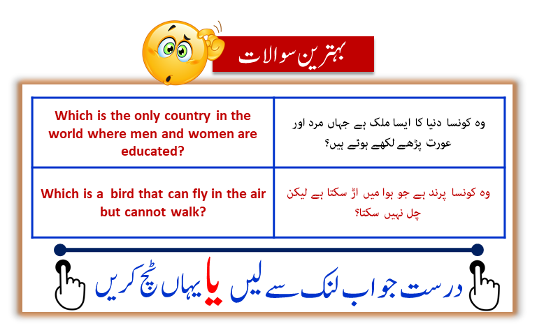 General Knowledge Questions in Urdu with answers - Seekhlein