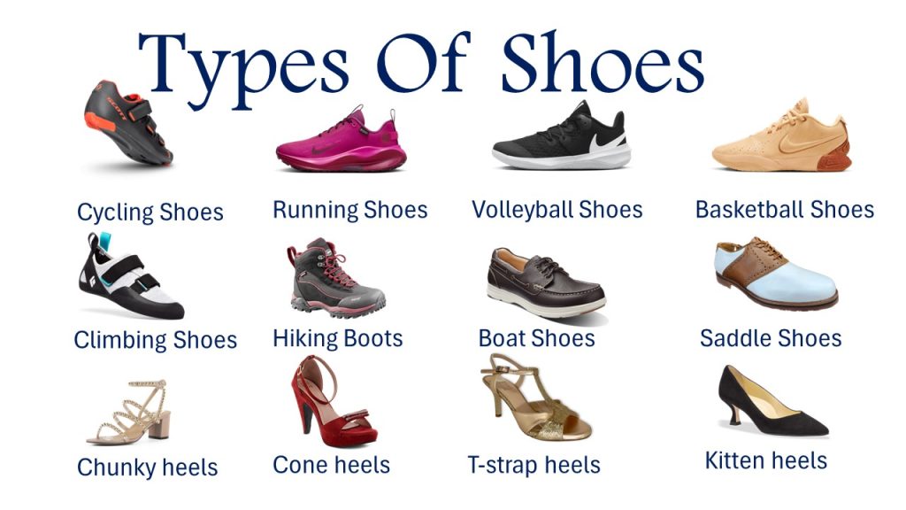 Different Types Of Shoes With Pictures And PDF - Seekhlein