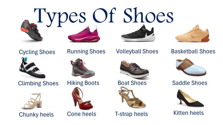 Different Types Of Shoes With Pictures And PDF - Seekhlein